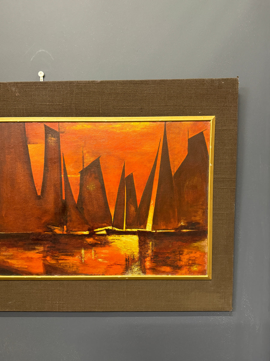 Sails at Sunset by William Rutledge - 1960s – FISH4JUNK